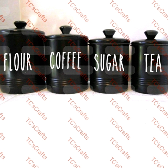 Personalized Labels | Accents | Rae Dunn Inspired Kitchen Labels Set Of ...